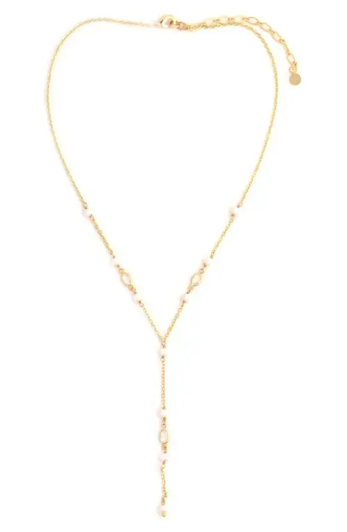 PANACEA Freshwater Pearl Y Necklace - White
