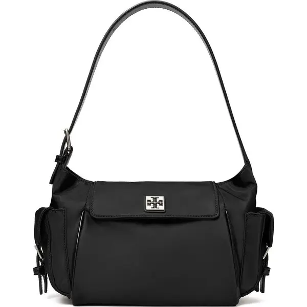 Tory Burch Virginia Pocket Nylon Shoulder Bag - Black