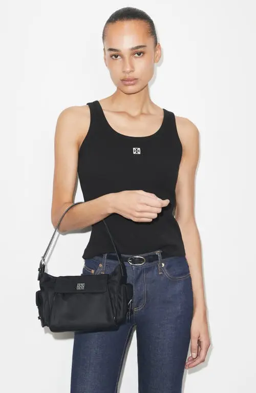 Tory Burch Virginia Pocket Nylon Shoulder Bag - Black
