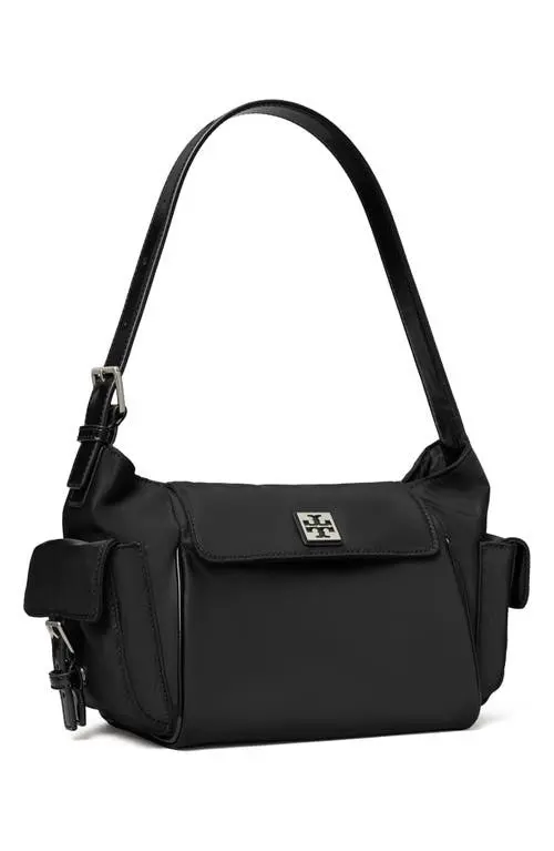 Tory Burch Virginia Pocket Nylon Shoulder Bag - Black