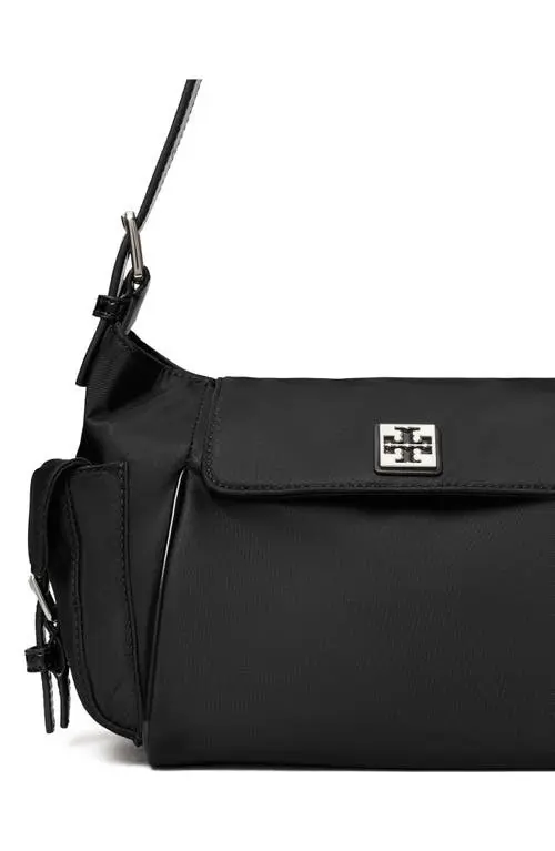 Tory Burch Virginia Pocket Nylon Shoulder Bag - Black