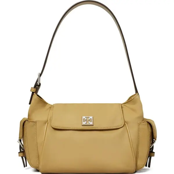 Tory Burch Virginia Pocket Nylon Shoulder Bag - Wheat