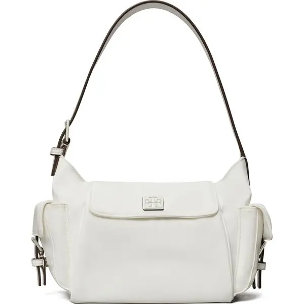 Tory Burch Virginia Pocket Nylon Shoulder Bag - White