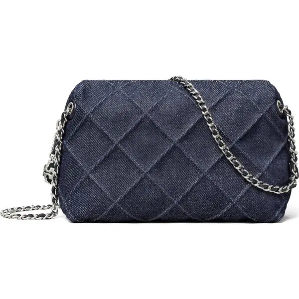 Tory Burch Fleming Denim Soft Crossbody Bag