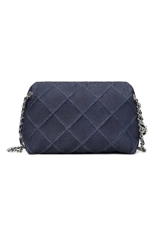 Tory Burch Fleming Denim Soft Crossbody Bag