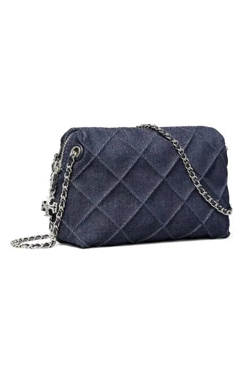Tory Burch Fleming Denim Soft Crossbody Bag