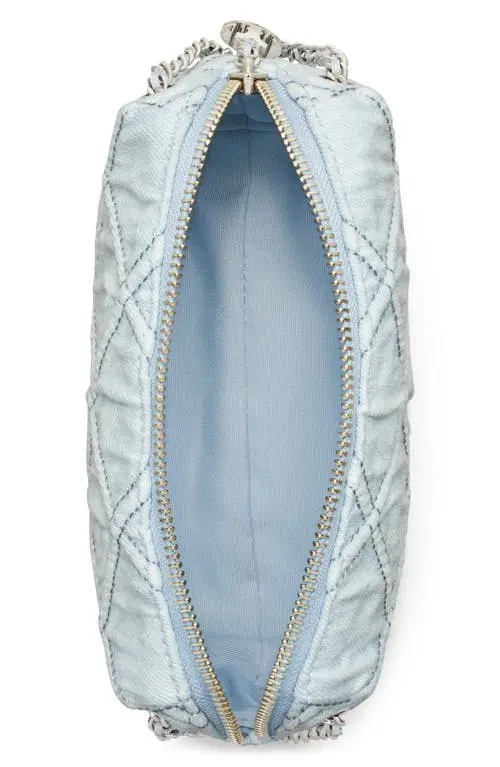 Tory Burch Fleming Denim Soft Crossbody Bag - Seltzer