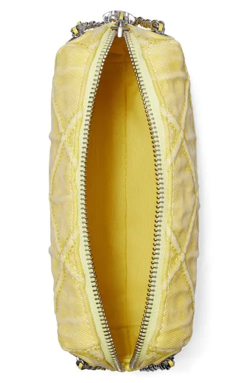Tory Burch Fleming Denim Soft Crossbody Bag - Yellow