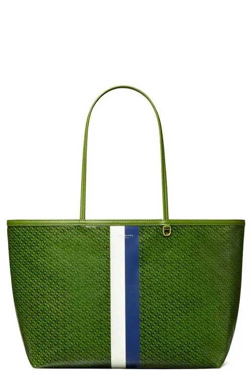 Tory Burch Racer Tote - Green Printed
