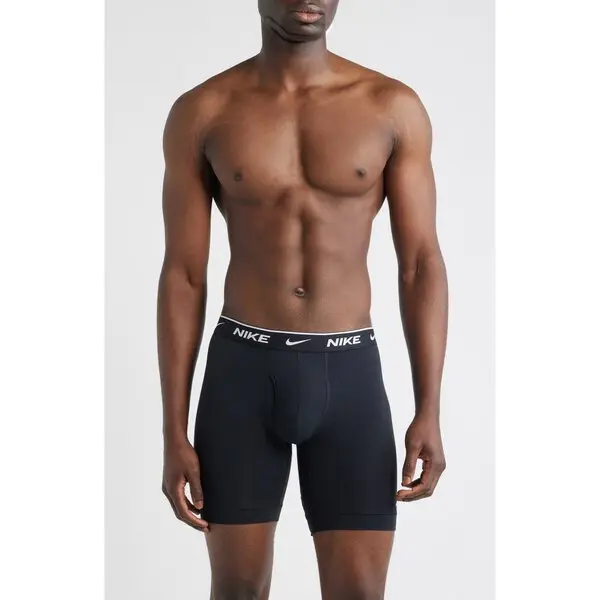 Nike 3-pack Essential Stretch Cotton Long Boxer Briefs - Black Assorted