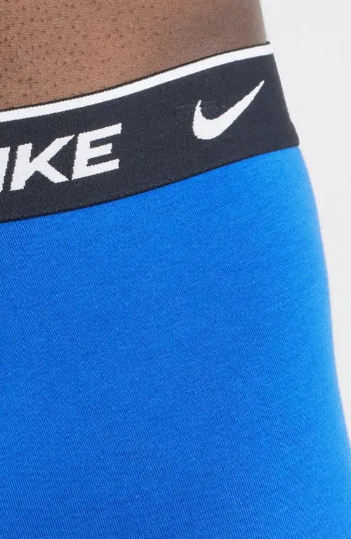 Nike 3-pack Essential Stretch Cotton Long Boxer Briefs - Blue/black Assorted