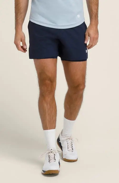Wilson Set Point 5-inch Shorts - Classic Navy