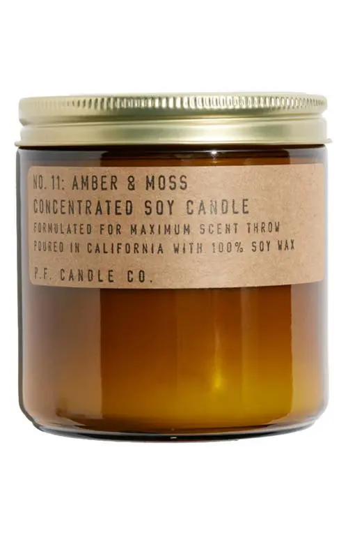 P.F. CANDLE CO. Amber & Moss Large Concentrated Candle - Brown