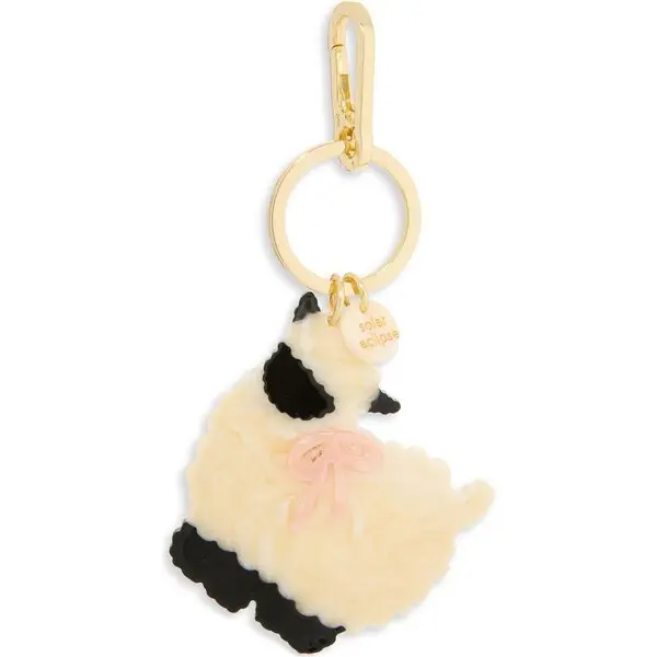SOLAR ECLIPSE Hand-painted Sheep Bag Charm - Cream