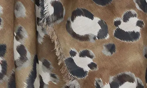 Lafayette 148 New York Leopard Print Cashmere & Silk Square Scarf