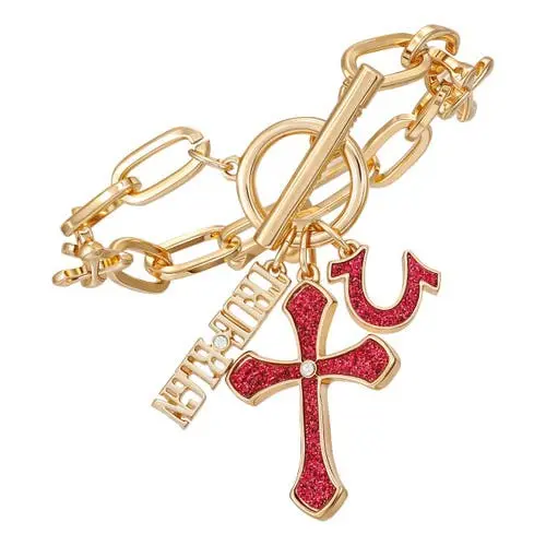 True Religion Charm Bracelet - Gold Tone