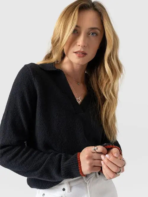 SAINT + SOFIA Delphi Polo Knit