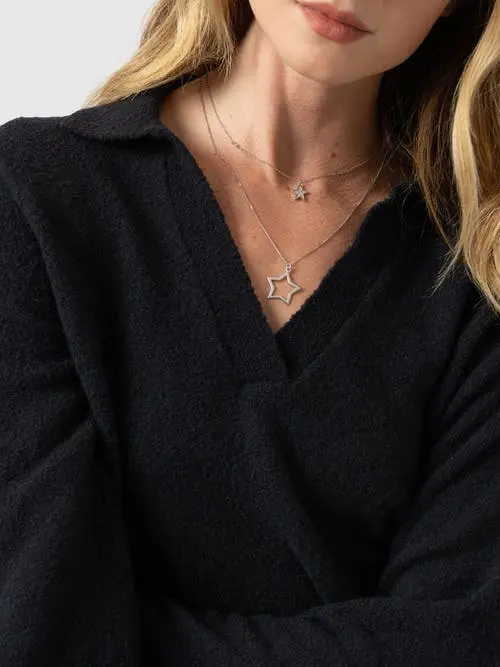 SAINT + SOFIA Delphi Polo Knit