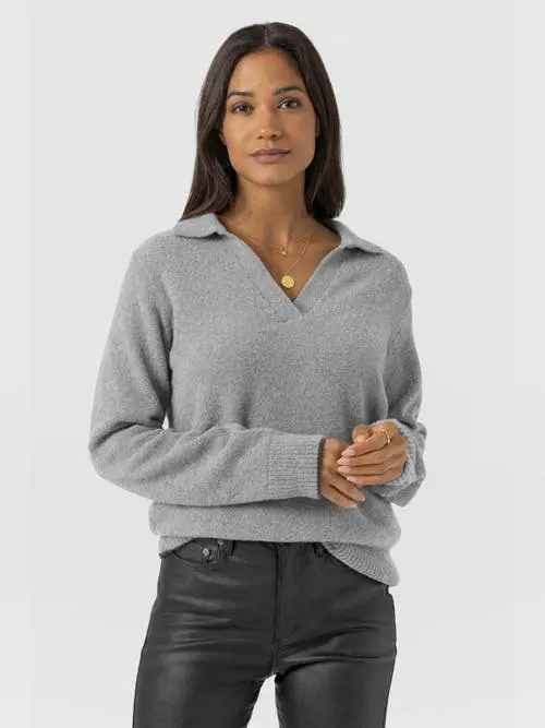 SAINT + SOFIA Delphi Polo Knit