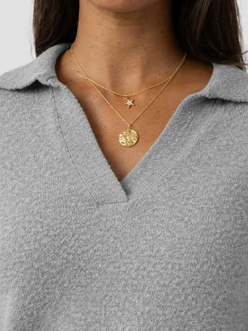 SAINT + SOFIA Delphi Polo Knit