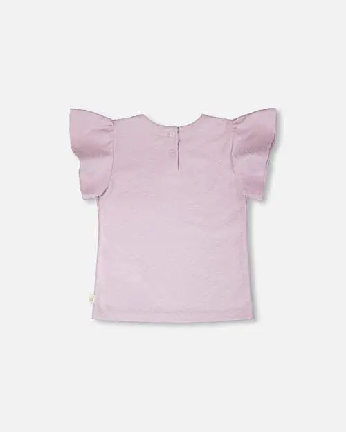 DEUX PAR DEUX Jersey Flutter Sleeves Clover T-shirt