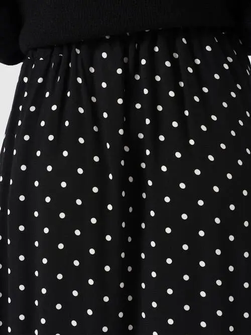 SAINT + SOFIA Sutton Skirt - Black Polka Dot