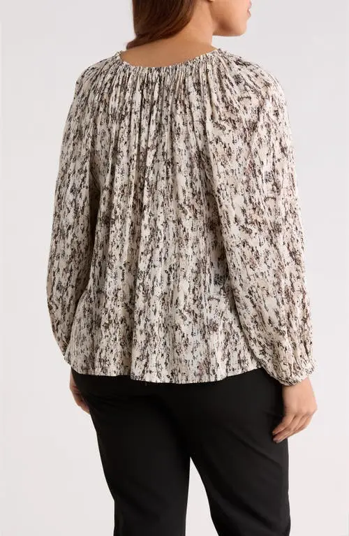 Nordstrom Gathered Tie Neck Top