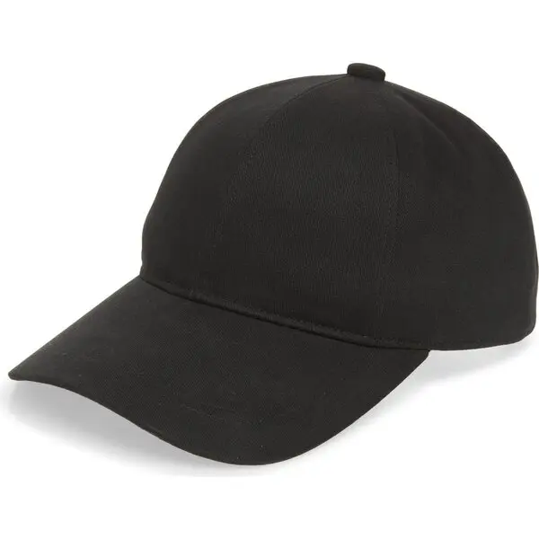 Nordstrom Brushed Cotton Baseball Cap - Black