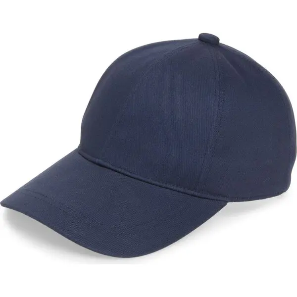 Nordstrom Brushed Cotton Baseball Cap - Navy Iris