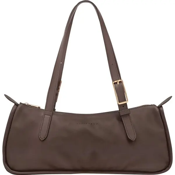 Longchamp Looong East/west Leather Shoulder Bag - Mocha
