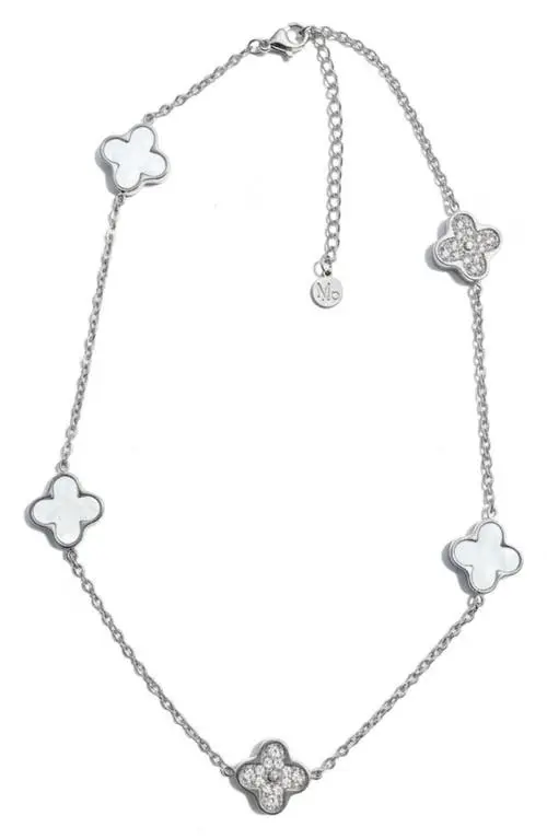 MACRAE & CO. Multi Charm Station Necklace - Silver