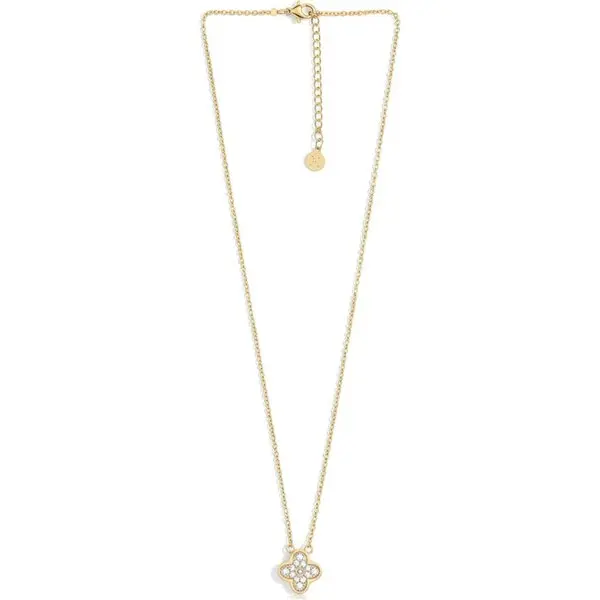 MACRAE & CO. Single Clover Reversible Pendant Necklace - Gold