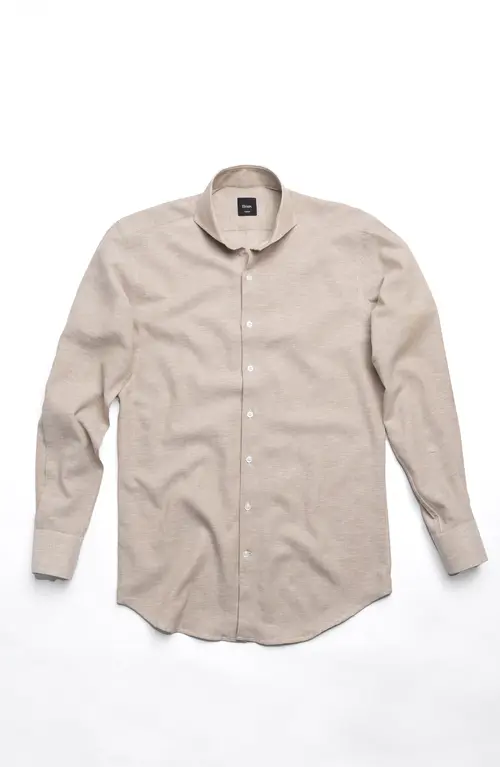BRISK Modern Cotton Linen Shirt - Tan