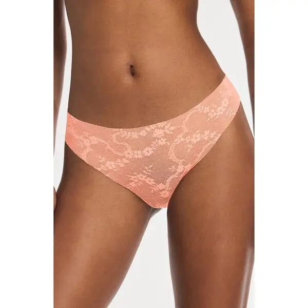 SAVAGE X FENTY No-show Lace Thong - Desert Dusk