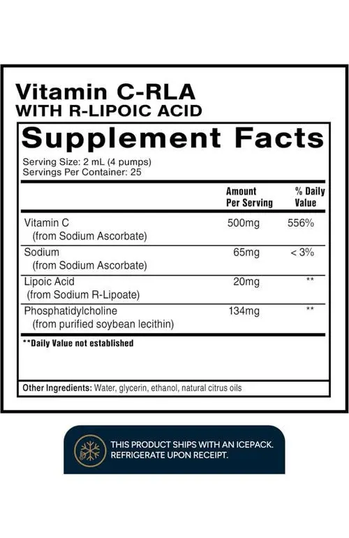 QUICKSILVER SCIENTIFIC Liposomal Vitamin C And R Lipoic Acid Liquid Supplement