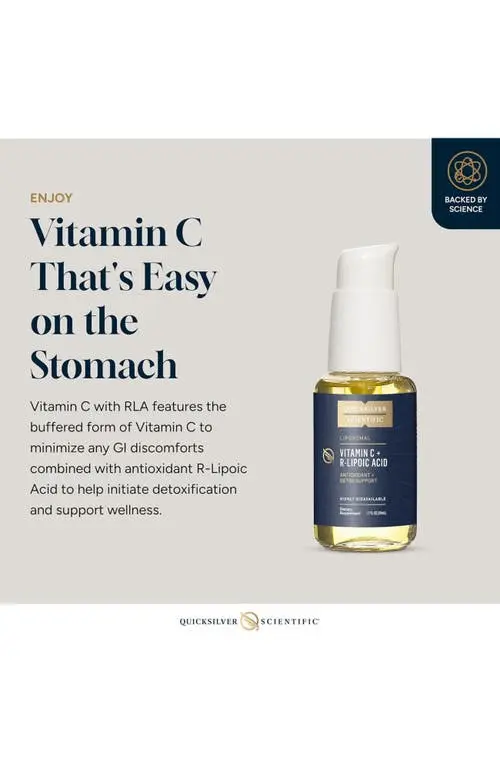 QUICKSILVER SCIENTIFIC Liposomal Vitamin C And R Lipoic Acid Liquid Supplement