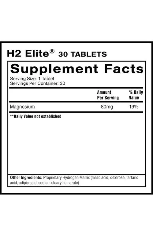 QUICKSILVER SCIENTIFIC H2 Elite Molecular Hydrogen Magnesium Malate Tablets