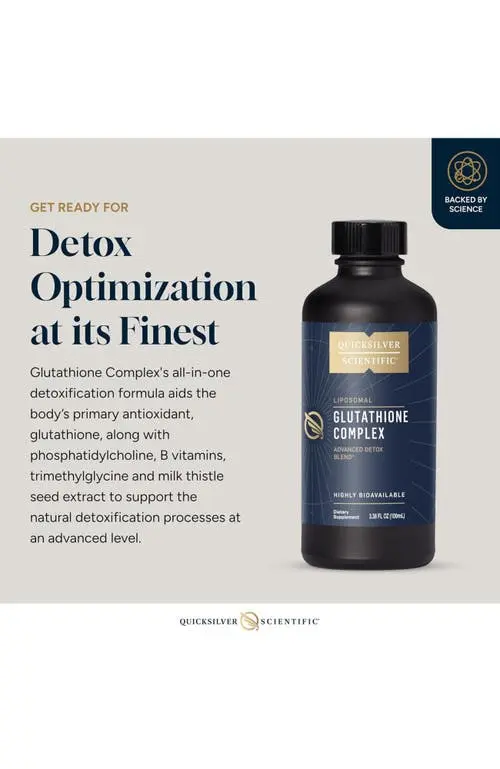 QUICKSILVER SCIENTIFIC Glutathione Complex Milk Thistle And Vitamin B Complex Liquid Supplement - None