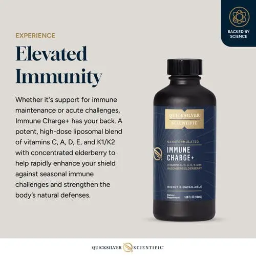 QUICKSILVER SCIENTIFIC Immune Charge Supplement With Elderberry And Vitamins A C D3