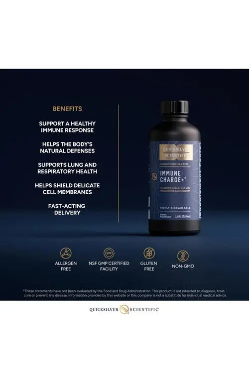 QUICKSILVER SCIENTIFIC Immune Charge Supplement With Elderberry And Vitamins A C D3