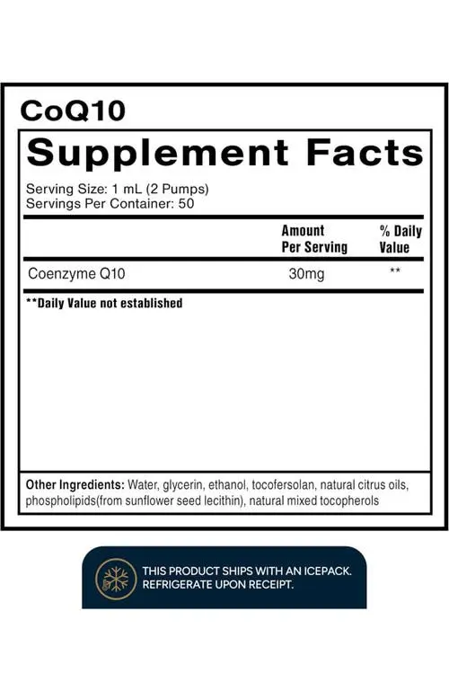 QUICKSILVER SCIENTIFIC Coq10 Nanoemulsion Coenzyme Q10 Liquid Supplement