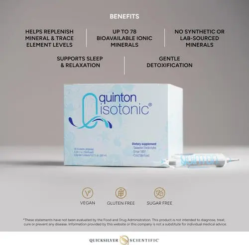 QUICKSILVER SCIENTIFIC Isotonic Solution Sea Water Mineral Electrolyte Liquid Supplement