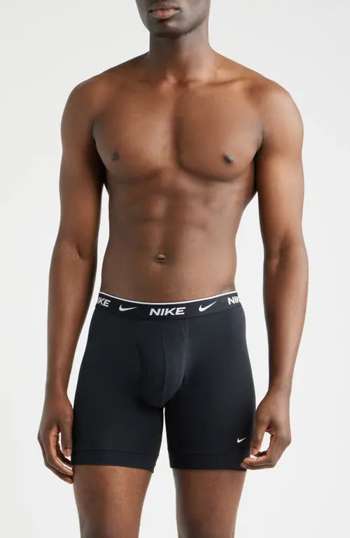 Nike Dri-fit Essential Assorted 3-pack Stretch Cotton Boxer Briefs - Black