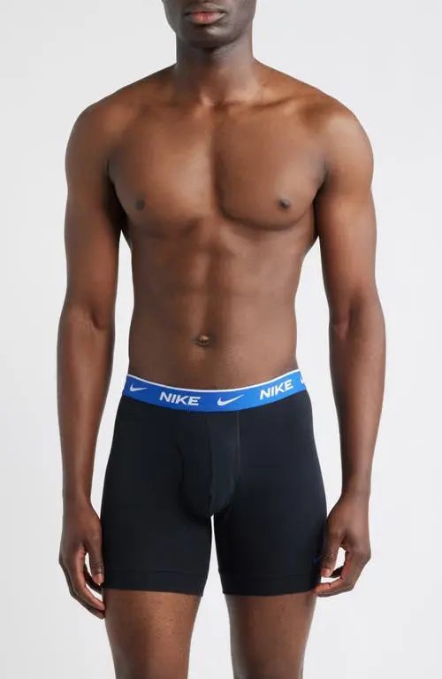 Nike Dri-fit Essential Assorted 3-pack Stretch Cotton Boxer Briefs - Blue Velvet