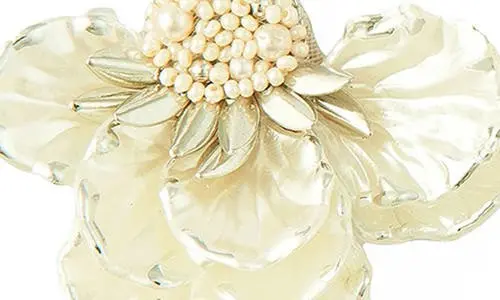 Deepa Gurnani Wally Floral Faux Pearl Drop Earrings