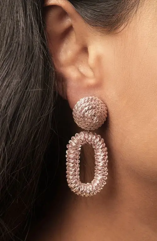 Deepa Gurnani Roula Drop Earrings - Baby Pink