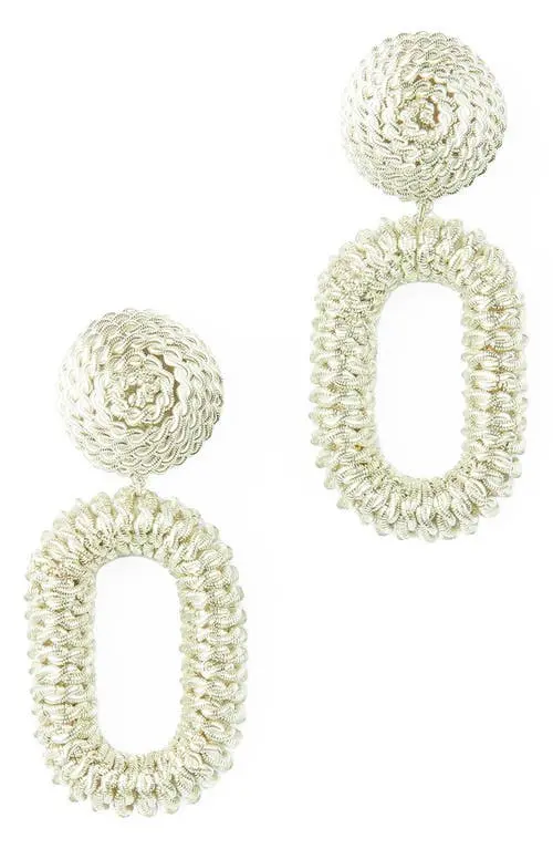 Deepa Gurnani Roula Drop Earrings - Silver