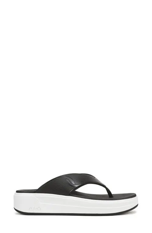 RYKA Viv Platform Thong Sandal - Black