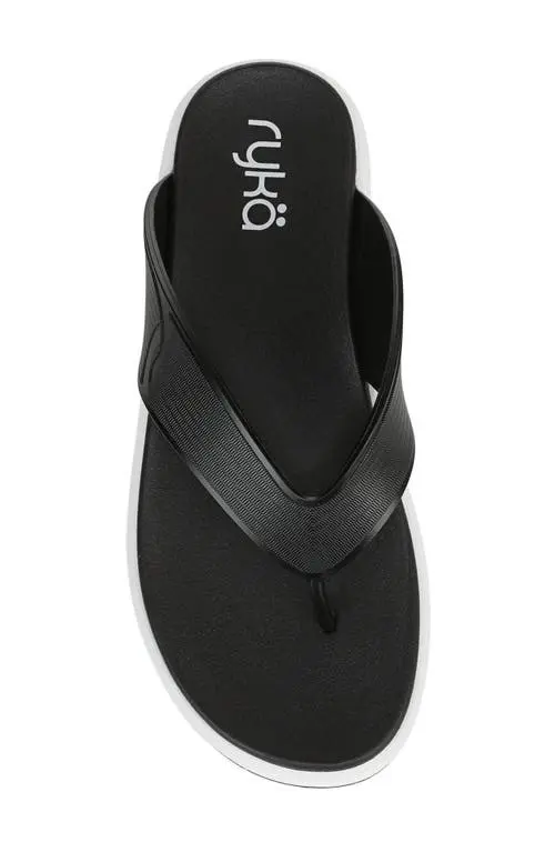 RYKA Viv Platform Thong Sandal - Black