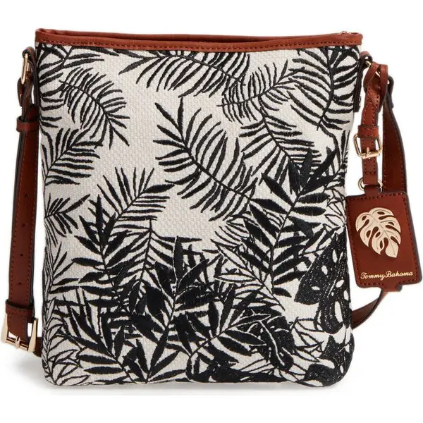 Tommy Bahama Palm Beach Crossbody Bag - Black/cream